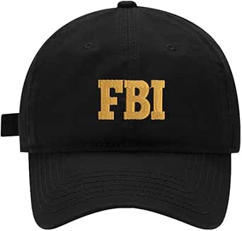 LexiuYibai Mens Baseball Caps FBI Embroidered Adjustable Washed Cotton ...