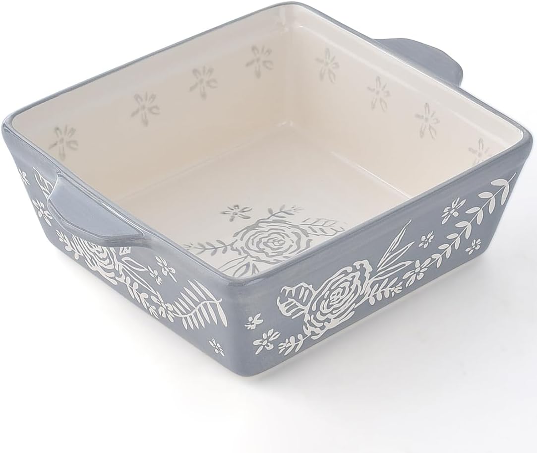 Amazon.com: Wisenvoy 8x8 Baking Pan Brownie Pan Casserole Dish Ceramic ...