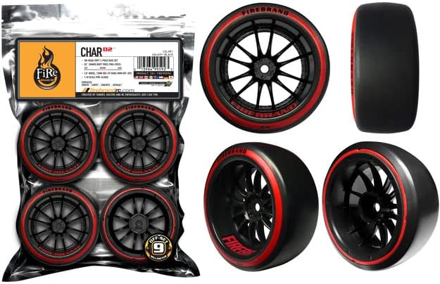 Amazon.com: FireBrand RC 1WHECHR923 Char D29r 2 Piece Red Wall Wheel ...