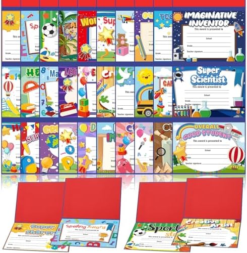 Amazon.com : 40Pcs Certificates of Award Student Recognition Rewards ...