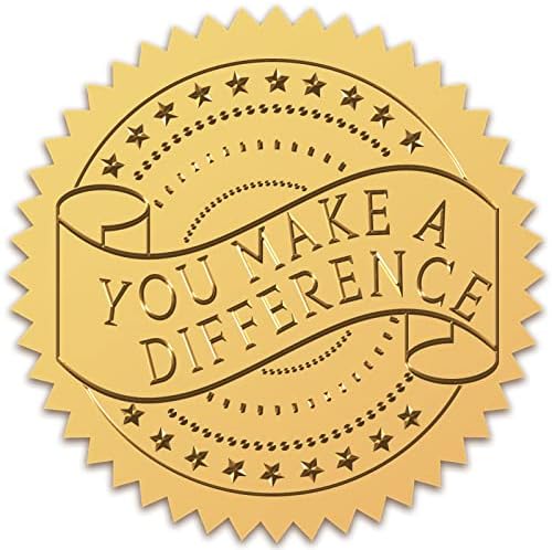 Amazon.com : Pasimy 360 Pcs Gold Foil Embossed Certificate Seals 2 ...