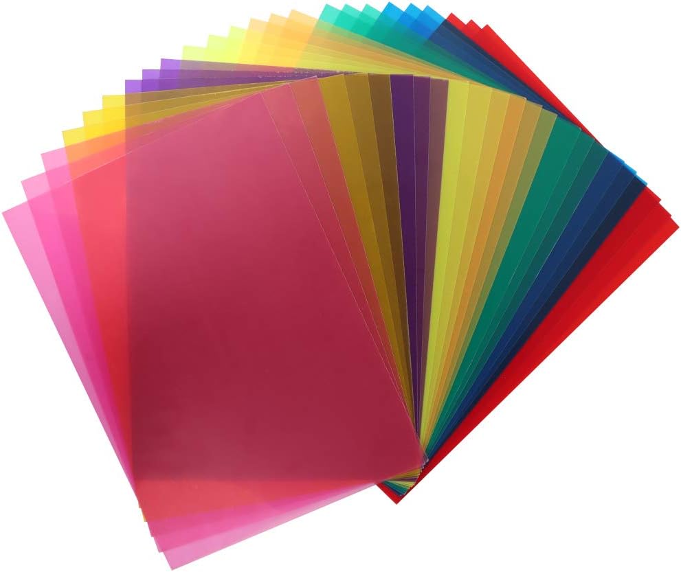 Amazon.com : TIMESET 24Pcs 8.5 x 11 Inch Transparent Color Correction ...