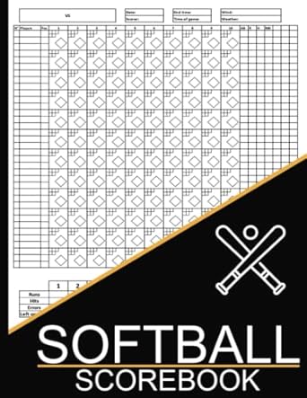 Softball Scorebook: Softball Score Sheets, Softball Scorecard Book for ...