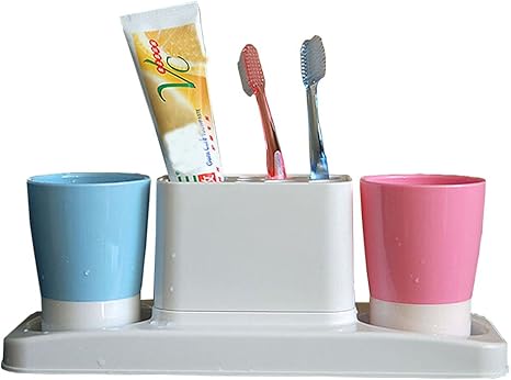 Amazon.com: Eslite Bathroom Toothbrush Toothpaste Stand Organizer ...