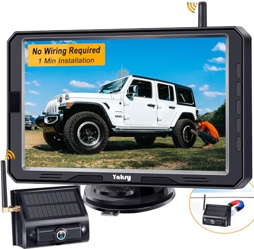 Amazon.com: Magnetic Wireless Backup Camera Solar: Recording 7 Inch ...