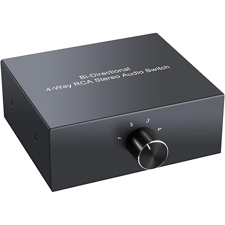SOLUPEAK RCA Switch Stereo 4 in 1 Out Audio Signal Source Switcher HiFi ...