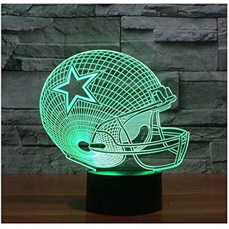 HORNO 3D Night Light 7 Color Gradual Changing Touch Switch LED Optical ...