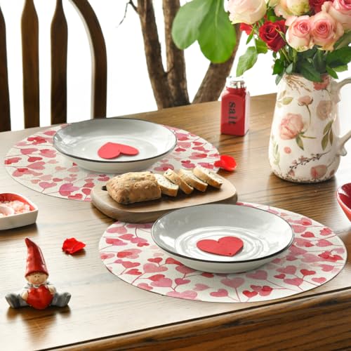 Snapklik.com : Artoid Mode Pink Love Hearts Round Valentines Day ...