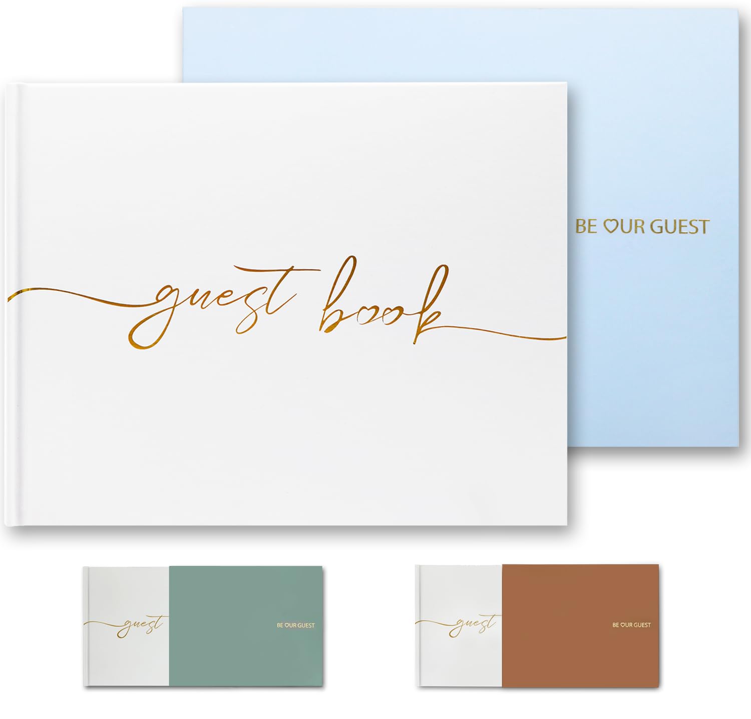 Buy Guest Book - Elegant Wedding Guest Book with 100 Blank Pages, Baby ...