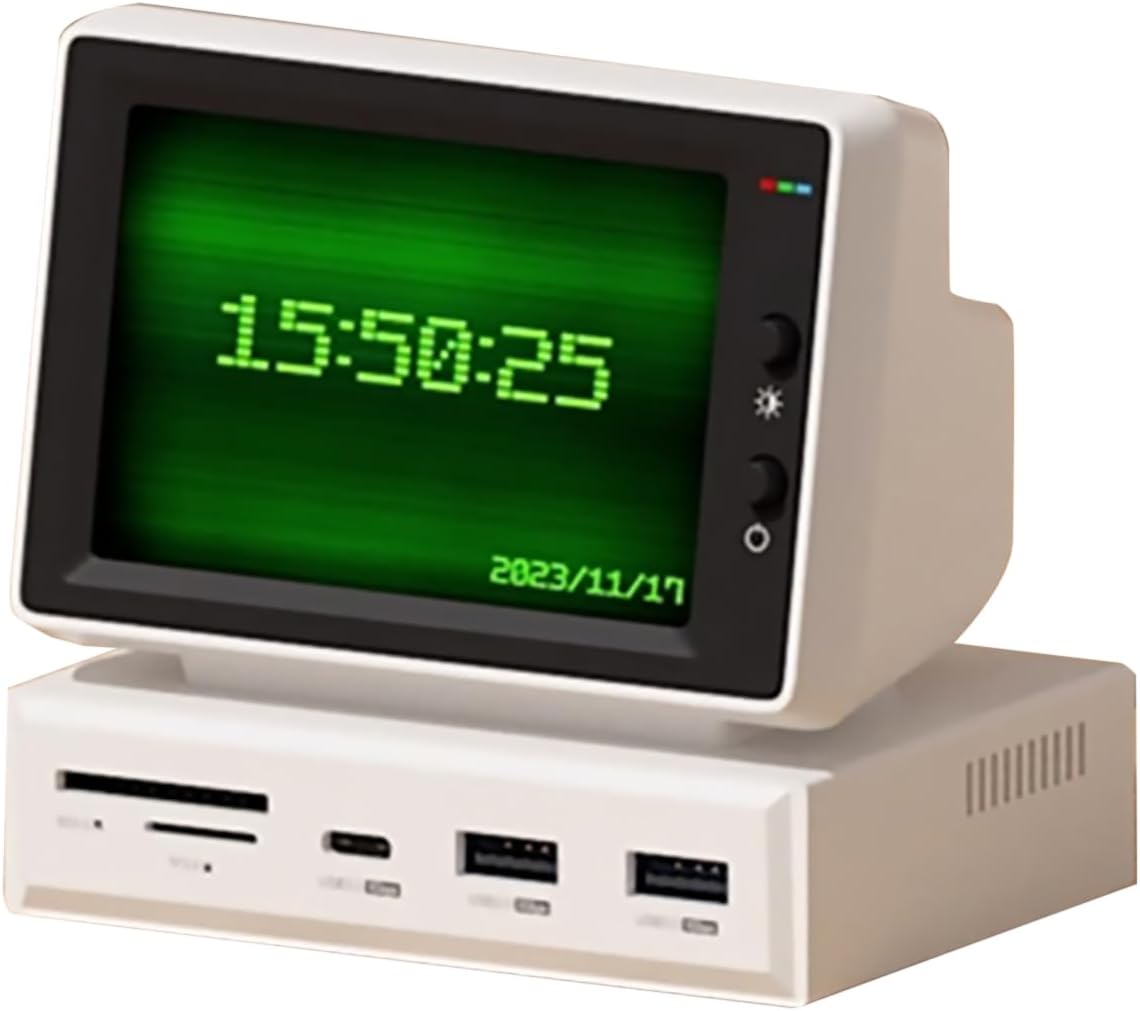 Amazon.com: NATEFEMIN Mini Vintage Portable Monitor, Secondary Screen LCD Display Monitor for PC ...