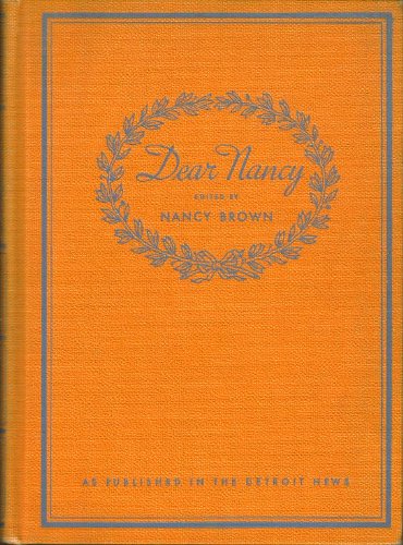 Dear Nancy: Brown, Nancy: Amazon.com: Books