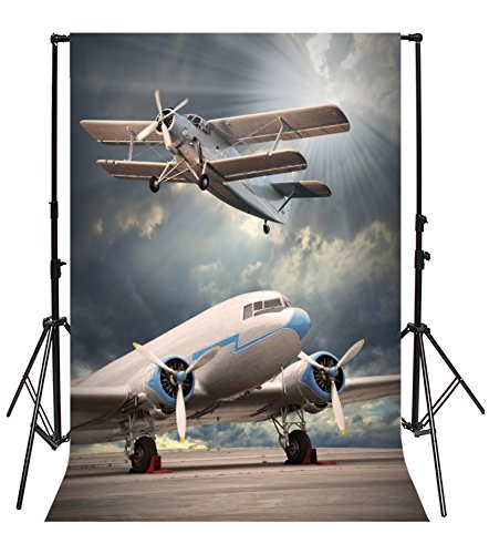 Amazon.com : Yeele 3x5ft Airport Airplane Photo Backdrops Vinyl Biplane ...