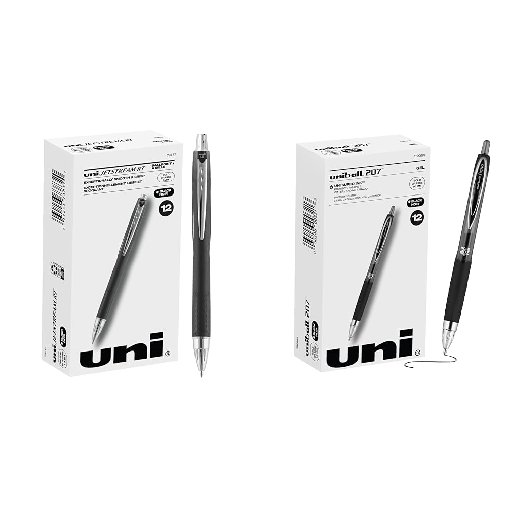 Amazon.com : Uniball Jetstream RT 12 Pack, 1.0mm Medium Black ...