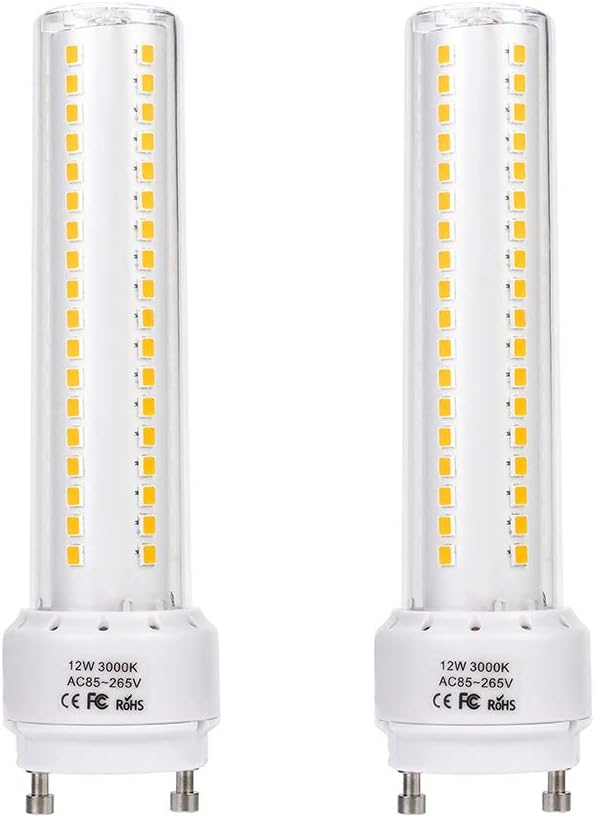LEGELITE 2 Pack GX24 Led Bulbs 12W 1200Lumen 85-265V AC 3000K Warm ...