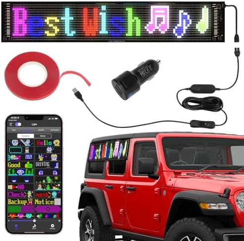 Amazon.com: Scrolling LED SignMatrix Panel, Flexible Bright Advertising ...