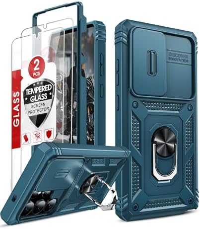 LeYi Funda para Samsung Galaxy S25/S 25 Ultra 5G con [2-Unidades] Cristal Vidrio Templado, Uso ...