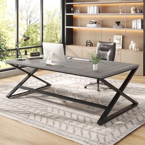 Amazon.com: IBF Extra Large Desk, 78.7” Long Home Office Computer Desk ...