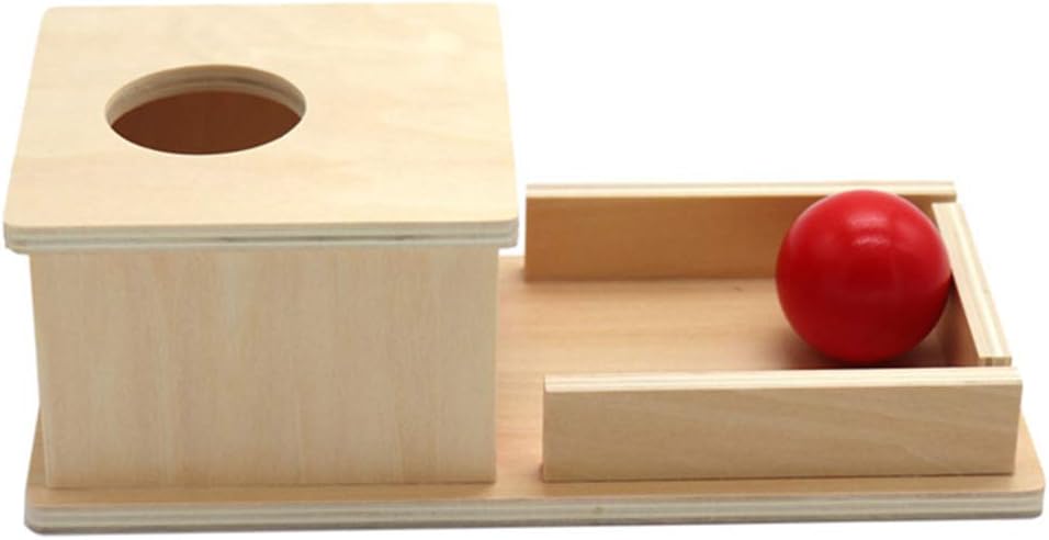 Toddmomy 1pc Montessori Object Permanence Box with Tray and Ball ...