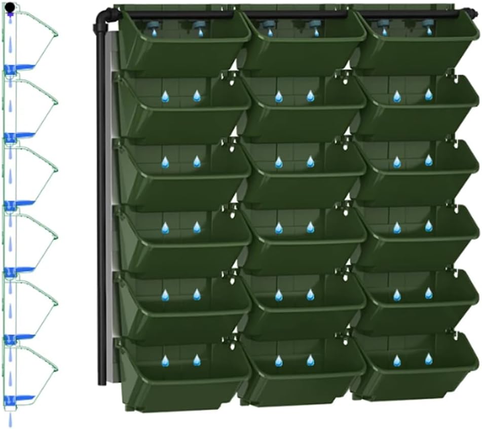 Vertical Wall Planter, Self Watering Plant Flower Pot with Dropper ...