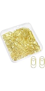 Amazon.com : 100 Pcs Small Gold Paper Clips Heart Shaped Paperclips, 1 ...