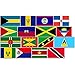 Amazon.com - Sheet of 16: All Caribbean Countries Flag Stickers (Symbol ...