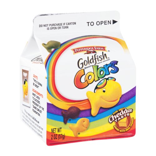 Amazon.com: PEPPERIDGE FARM GOLDFISH COLORS CHEDDAR SNACK CRACKER ...