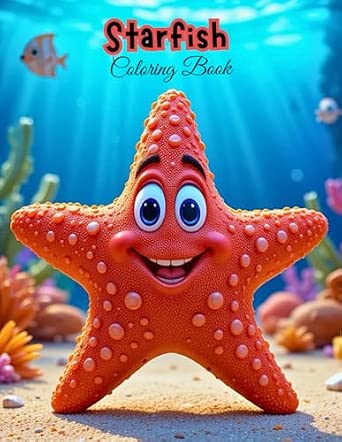 Cute Starfish Coloring Book: Adorable Sea Star Designs for Toddlers ...