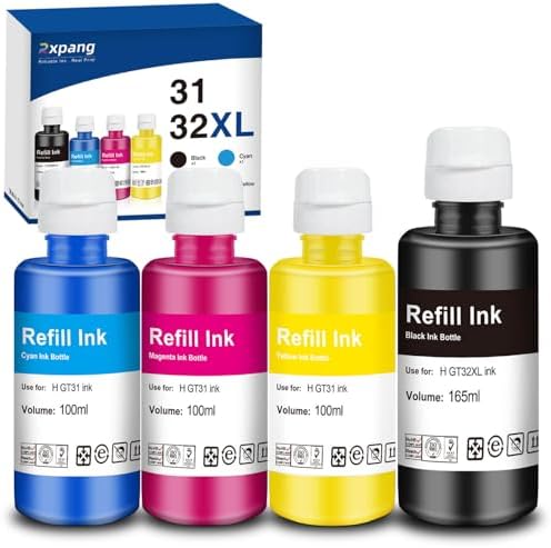 Amazon.com: 31 Ink 32XL Black Ink Bottle Set, Compatible with HP 31 ...