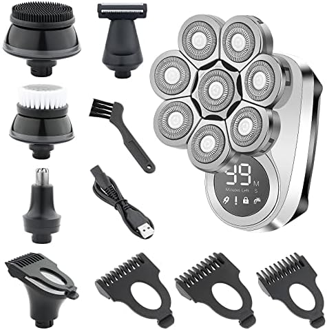 Amazon.com: 9D Head Shavers for Bald Men, 6-in-1 Electric Bald Head ...