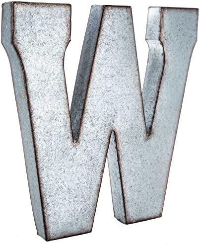 Amazon.com: Huge 20" Metal Alphabet Wall Décor Letter W Rusted Edge ...