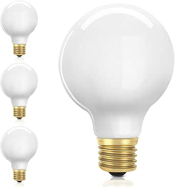 CRIRY G25 Dimmable LED Globe Bulbs 60W Equiv, 6W 5000K Daylight ...