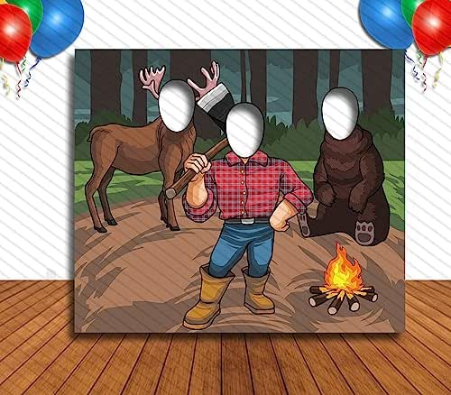 Amazon.com: Lumberjack Theme Face Cutout, 36x42" Photo Stand-in, Party ...