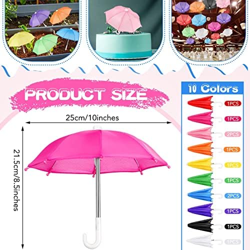 Amazon.com: Lenwen 12 Pcs Girl Doll Mini Umbrellas 1: 6 Scale Miniature ...