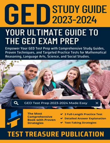 Snapklik.com : GED Study Guide 2023-2024: GED Test Prep Book