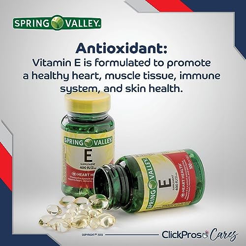 Snapklik.com : Spring Valley Vitamin E Heart Health Dietary Supplement ...