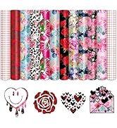 Amazon.com: Tintnut Gradient Permanent Vinyl, Ombre Rainbow Pattern ...