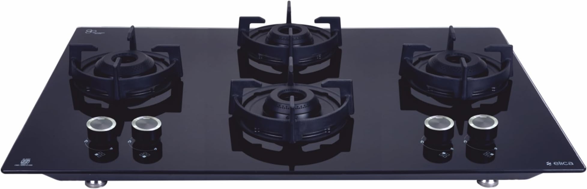 Elica Hob 4 Italian Burner Auto Ignition Glass Top With Direct Multi ...