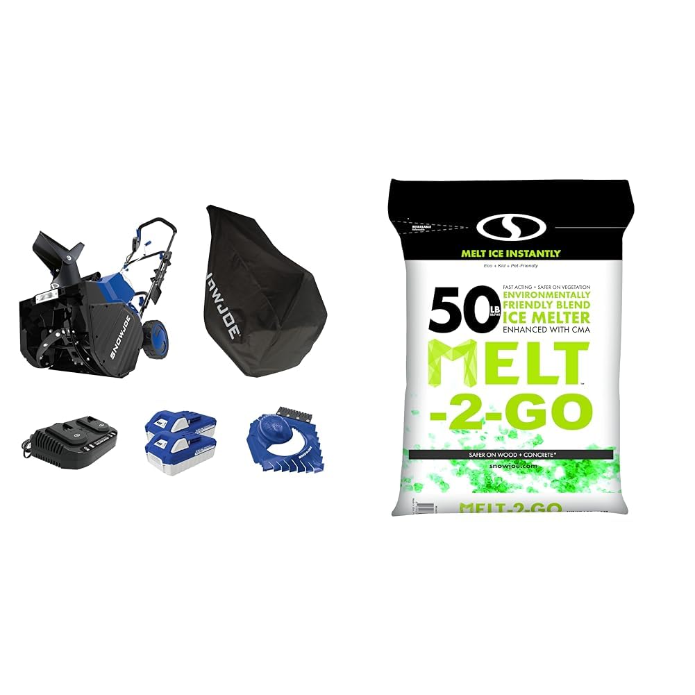 Snow Joe 24V-X2-SB18-TV1 24-Volt IONMAX Snow Blower Bundle & clusive ...