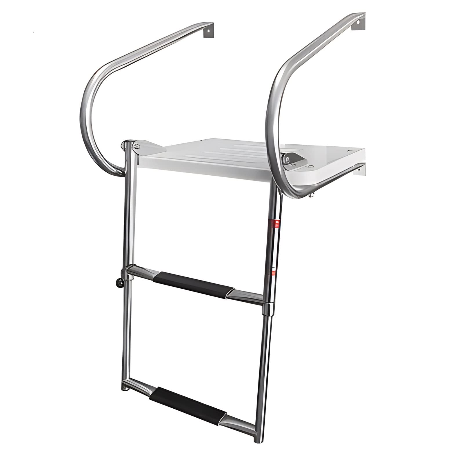 Removable Pontoon Boat Ladder With Swim Platform And Handrails 2 ...