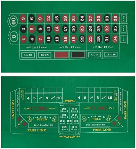 Amazon.com: Roulette Table Top Felt Layout - 36" x 72" Rectangle Las ...