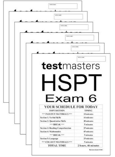 Test Masters - HSPT Exam Pack: Test Masters Staff: 9780976744832 ...