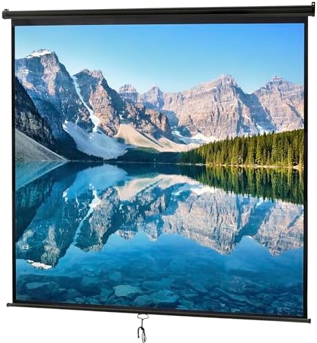 Amazon.com: Saicool Projector Screen 120 Inch 1:1 HD Portable Manual ...