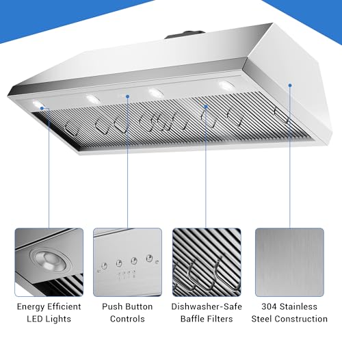 60-inch Range Hood Insert with Inline Remote Blower, CT Copper Tailor ...