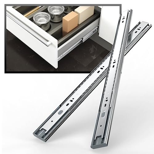 10 Pairs goldenwarm Drawer Slides 18 Inch Soft Close Drawer Slides Full ...