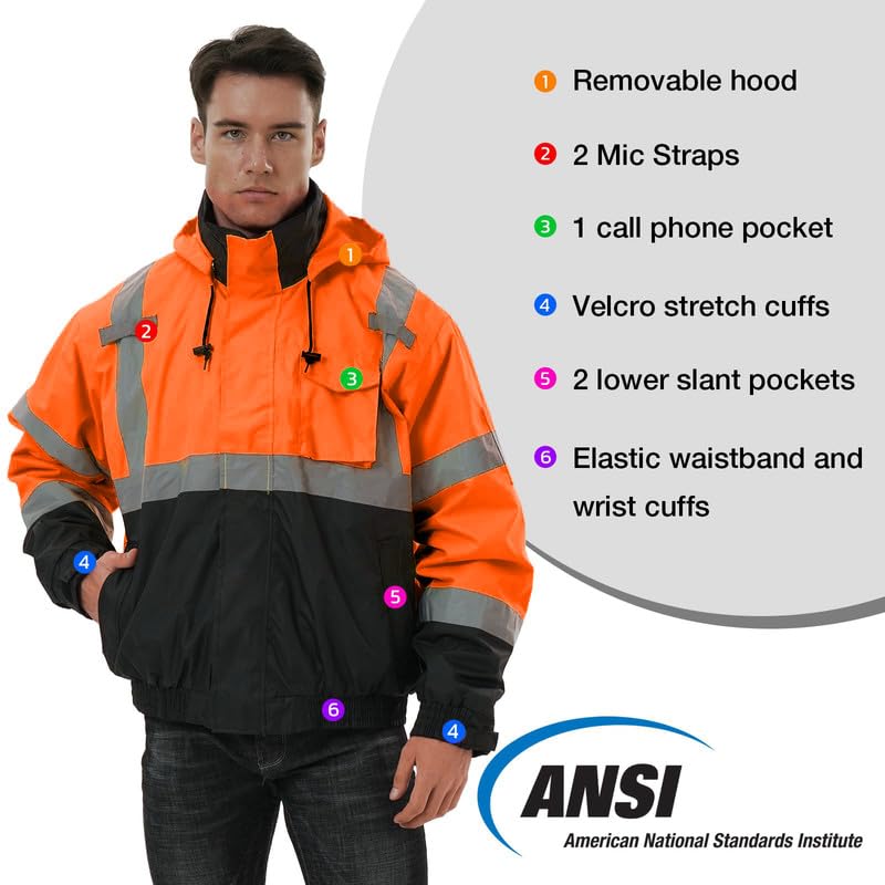Snapklik.com : SKSAFETY 3-in-1 High Visibility Winter Bomber Jackets ...