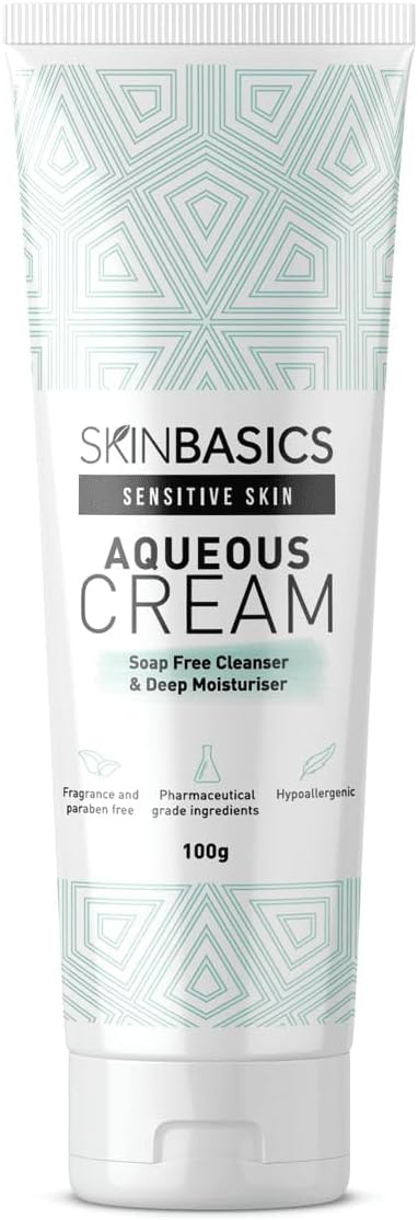 SKIN BASICS Aqueous Cream BP Tub 100g - Gentle Soap Free Cleanser Wash ...