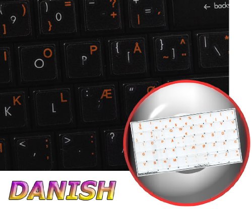 Amazon.com: DANISH KEYBOARD STICKERS ON TRANSPARENT BACKGROUND WITH ...