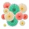 EASY JOY Paper Fans Set Assorted Colors Hanging Ceiling Wall Decor ...