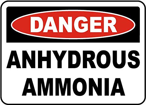 PVC Waterproof Sticker |Danger Anhydrous Ammonia Sign |Size: 160mm X ...