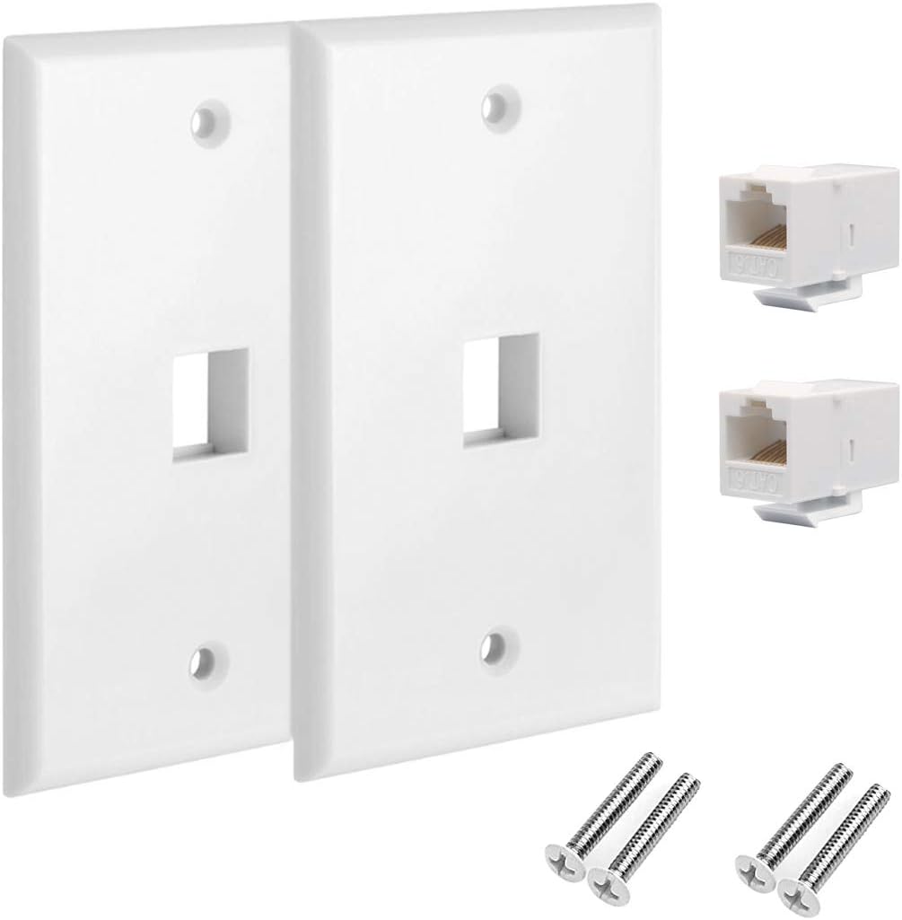 Amazon.com: CAT.6 RJ45 Ethernet Wall Plate, OZXNO 2-Pack RJ45 Female to ...